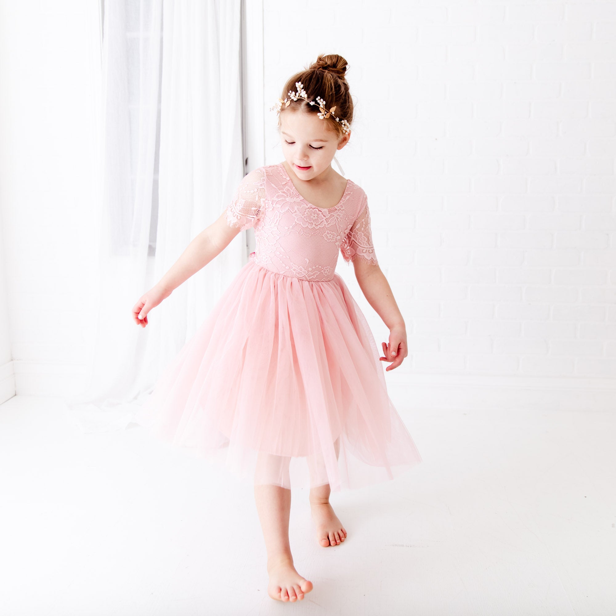 Blush Pink Erin Flower Girl Dress – Nicolette's Couture