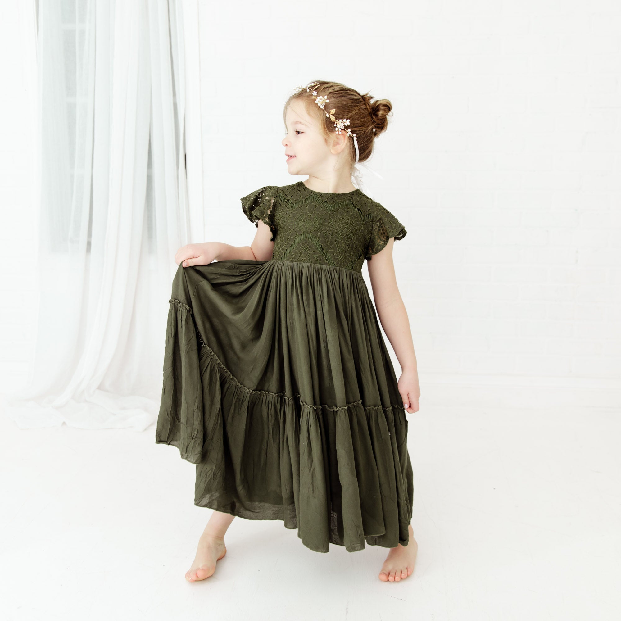 Classic Hazel Flower Girl Dress in Ivory Color – Nicolette's Couture