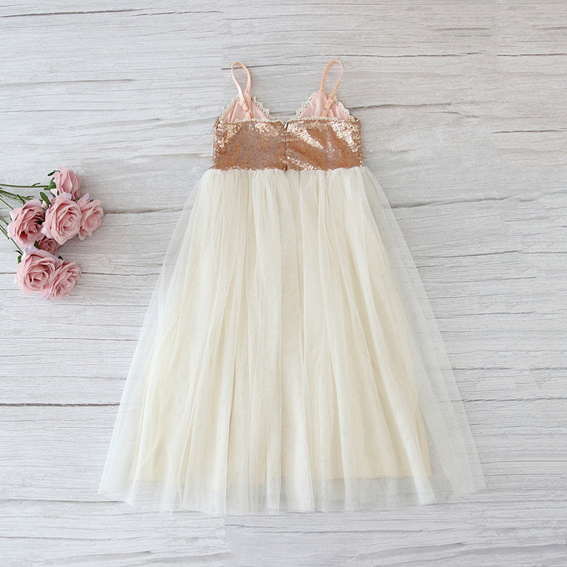 In Rose Gold Color This Ingrid Flower Girl Dress Is Available ...