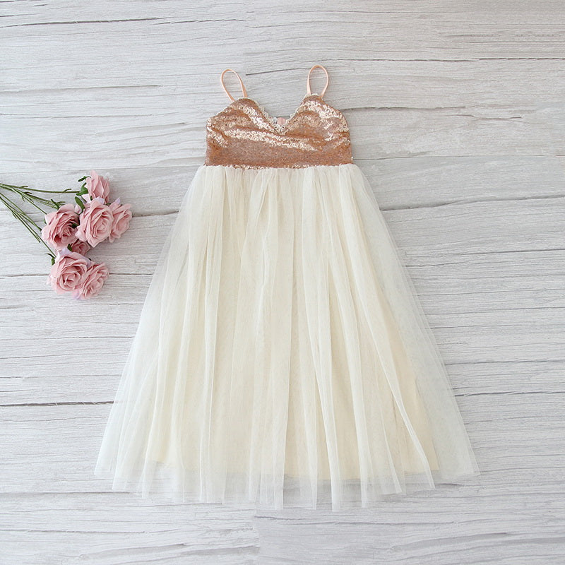 In Rose Gold Color This Ingrid Flower Girl Dress Is Available ...
