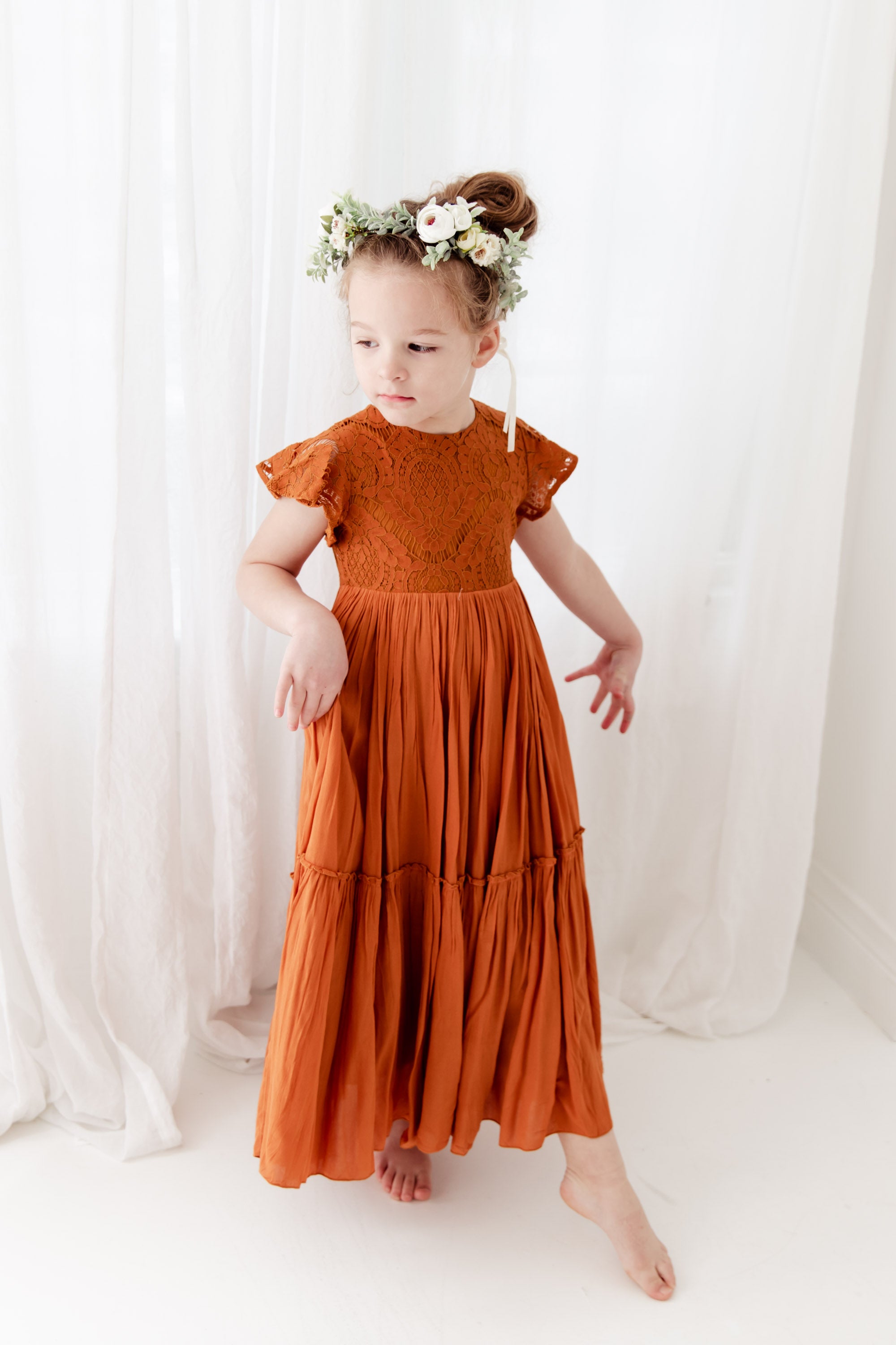 Classic Hazel Flower Girl Dress in Ivory Color – Nicolette's Couture